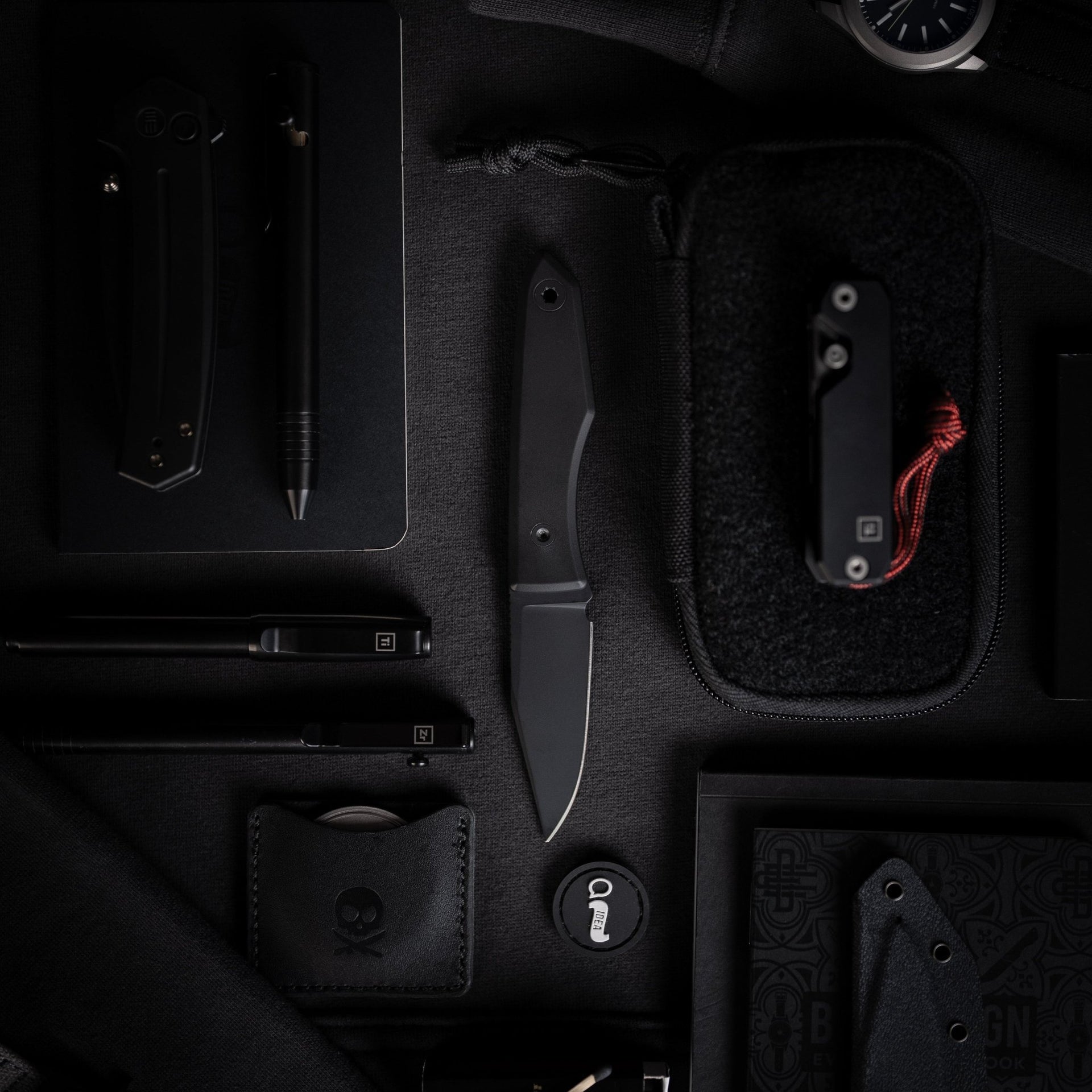 Big Idea Design - Blackout Cerakote Ti Lookout Fixed Blade - KOHEZI