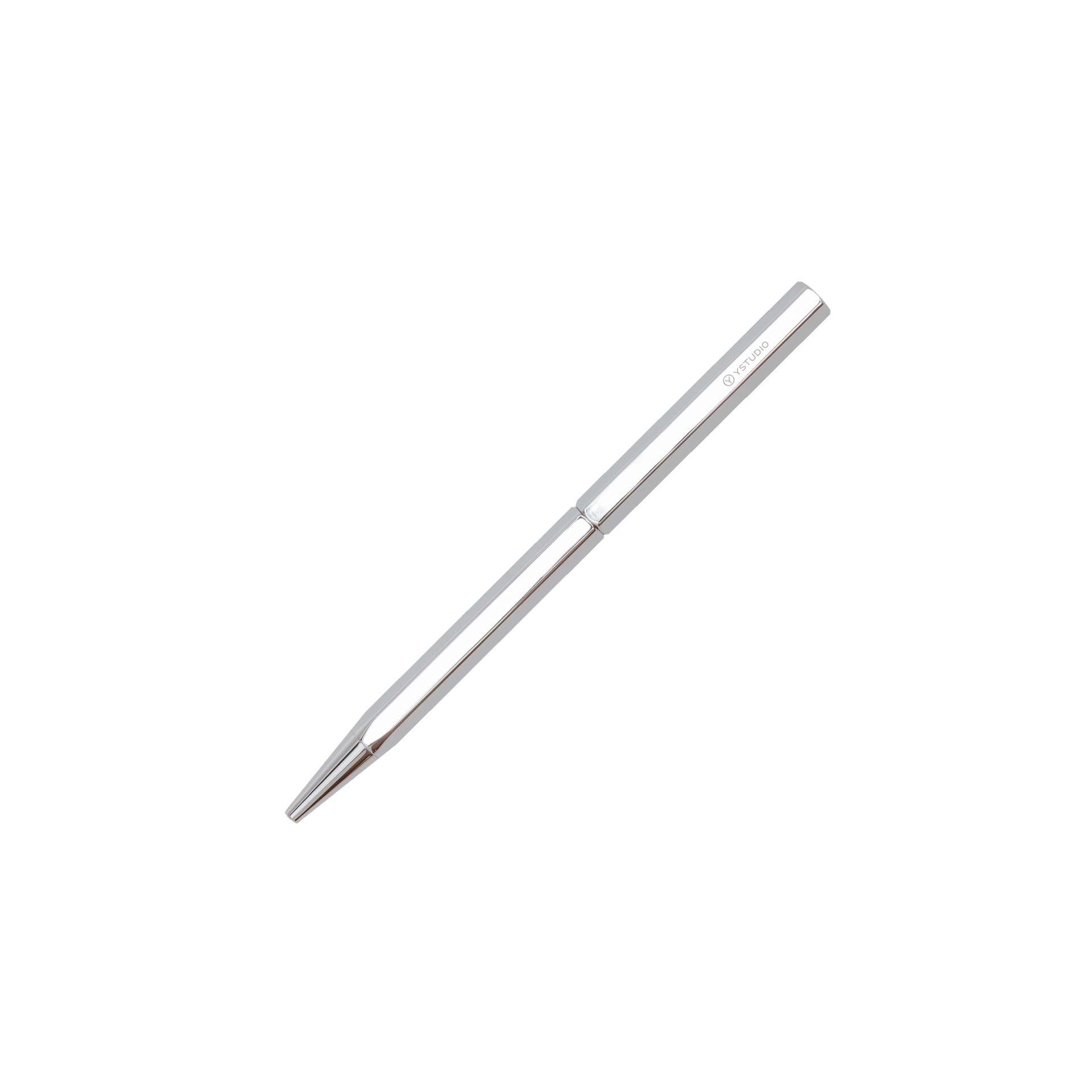YSTUDIO - Classic Revolve Ballpoint Pen Slim (Shiny Silver) - KOHEZI